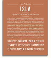 Isla Personalized Name Meaning Art Prints – Name Stories