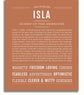Isla Personalized Name Meaning Art Prints – Name Stories