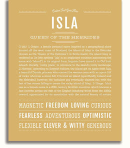 Isla | Name Art Print – Name Stories