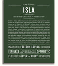 Isla Personalized Name Meaning Art Prints – Name Stories