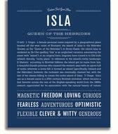 Isla Personalized Name Meaning Art Prints – Name Stories