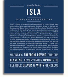 Isla | Name Art Print – Name Stories