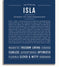Isla Personalized Name Meaning Art Prints – Name Stories