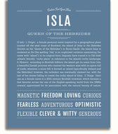 Isla | Name Art Print – Name Stories