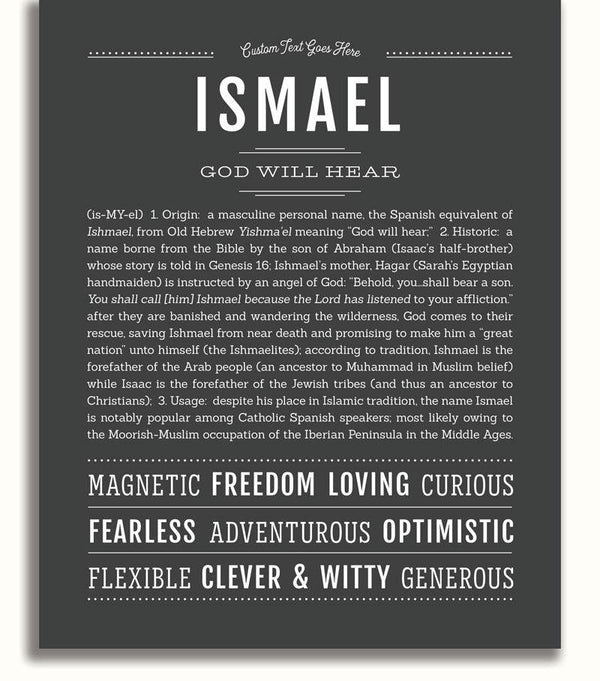 Ismael | Name Art Print - Personalized Custom Gifts – Name Stories