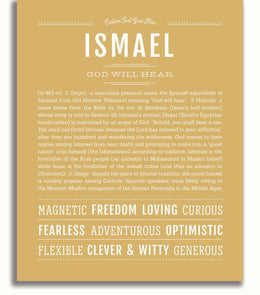 Ismael | Name Art Print – Name Stories
