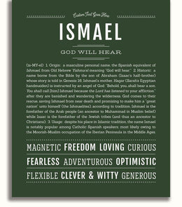 Ismael | Name Art Print – Name Stories