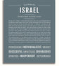 Israel | Name Art Print – Name Stories