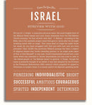 Israel | Name Art Print – Name Stories