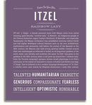 Itzel | Name Art Print – Name Stories