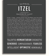 Itzel | Name Art Print – Name Stories