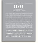 Itzel | Name Art Print – Name Stories
