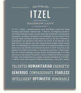 Itzel | Name Art Print – Name Stories