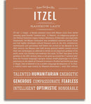 Itzel | Name Art Print – Name Stories