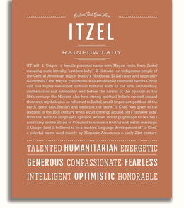 Itzel | Name Art Print – Name Stories
