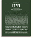 Itzel | Name Art Print – Name Stories