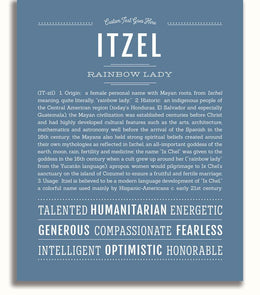 Itzel | Name Art Print – Name Stories