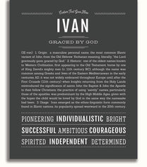 Ivan | Name Art Print – Name Stories