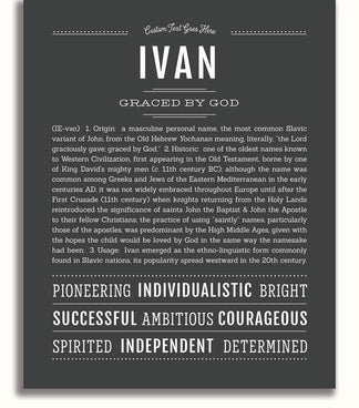 Ivan | Name Art Print – Name Stories