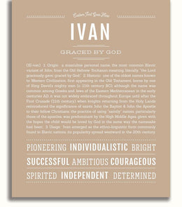 Ivan | Name Art Print – Name Stories