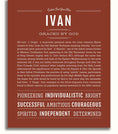 Ivan | Name Art Print – Name Stories