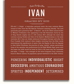 Ivan | Name Art Print – Name Stories