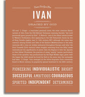 Ivan | Name Art Print – Name Stories