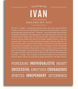 Ivan | Name Art Print – Name Stories