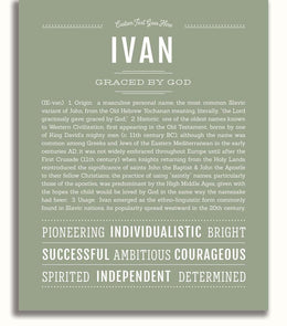 Ivan | Name Art Print – Name Stories