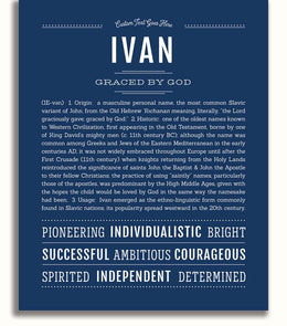 Ivan | Name Art Print – Name Stories
