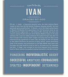 Ivan | Name Art Print – Name Stories