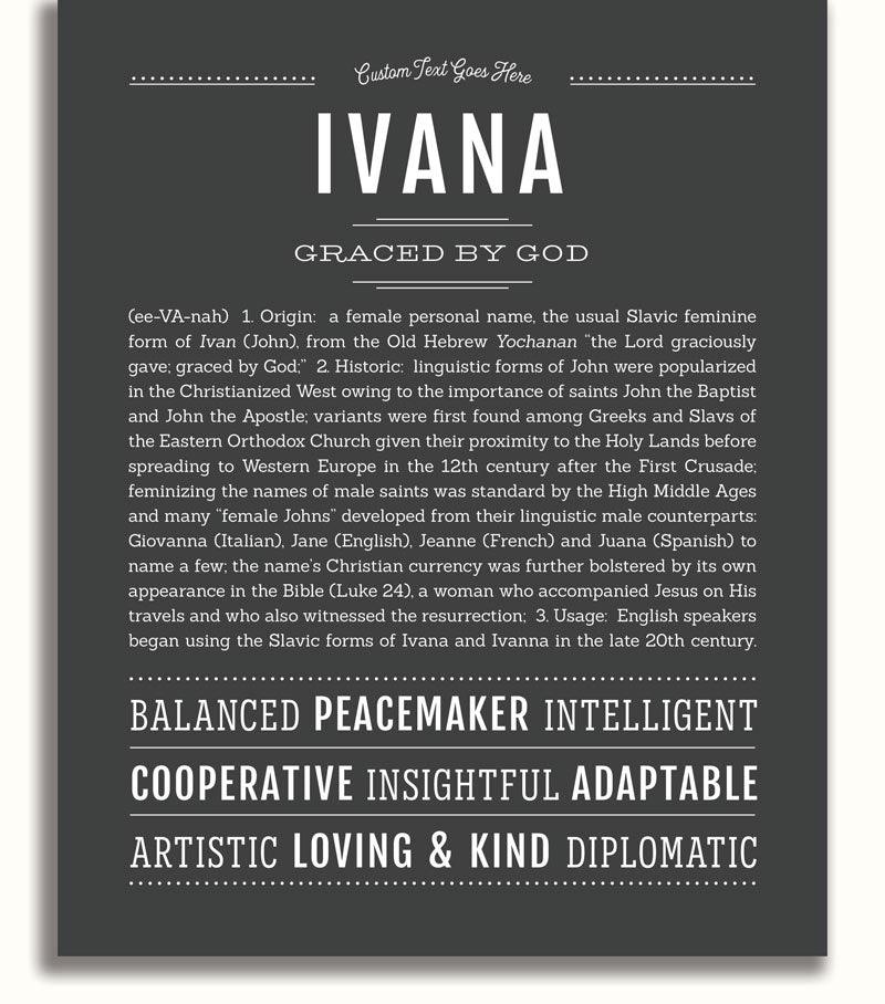 Ivana | Name Art Print – Name Stories