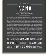 Ivana | Name Art Print – Name Stories