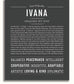 Ivana | Name Art Print – Name Stories