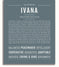 Ivana Personalized Name Meaning Art Prints – Name Stories