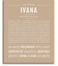 Ivana | Name Art Print – Name Stories