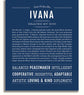 Ivana Personalized Name Meaning Art Prints – Name Stories