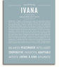 Ivana Personalized Name Meaning Art Prints – Name Stories