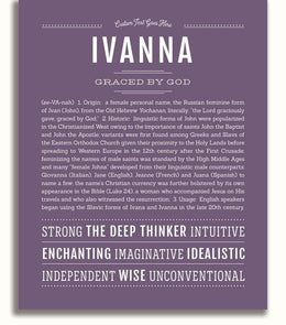 Ivanna | Name Art Print – Name Stories
