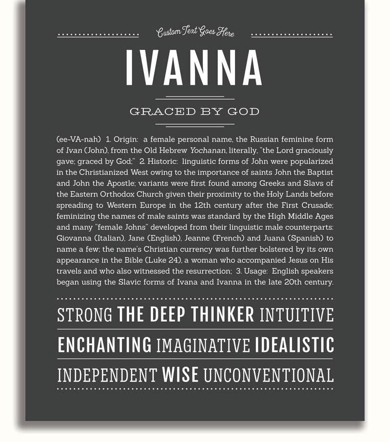 Ivanna | Name Art Print – Name Stories