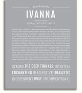 Ivanna | Name Art Print – Name Stories
