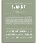 Ivanna | Name Art Print – Name Stories