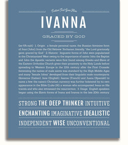 Ivanna | Name Art Print – Name Stories