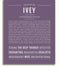Ivey | Name Art Print – Name Stories