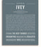 Ivey | Name Art Print – Name Stories