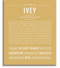Ivey | Name Art Print – Name Stories