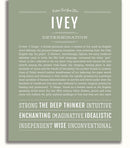Ivey | Name Art Print – Name Stories