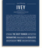 Ivey | Name Art Print – Name Stories