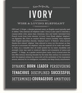 Ivory | Name Art Print – Name Stories