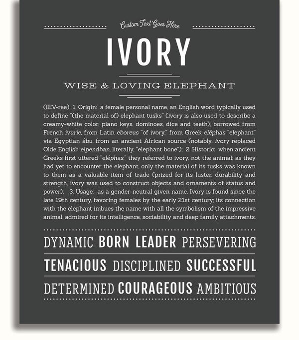 Ivory | Name Art Print – Name Stories